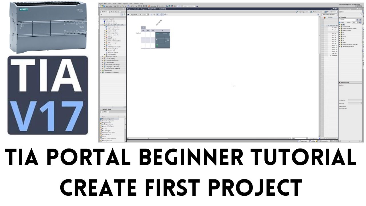 TIA portal tutorial - create a new project - YouTube