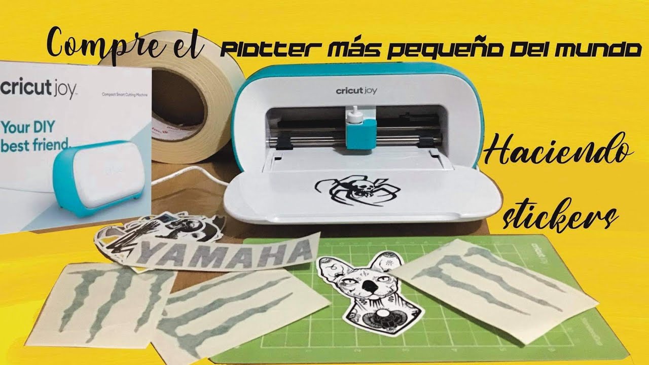 como hacer stickers con el plotter más pequeño del mundo!// plotter Cricut joy - YouTube