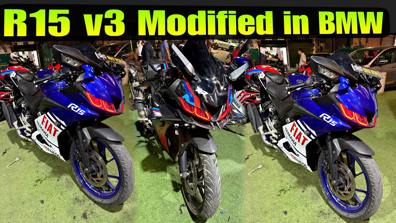 Yamaha r15 v3 Modified in BMW | r15 v3 full Modifications 🔥| r15 ...