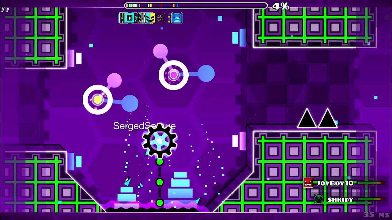 Geometry dash BEATING RANDOM PROCESSING 73% - YouTube