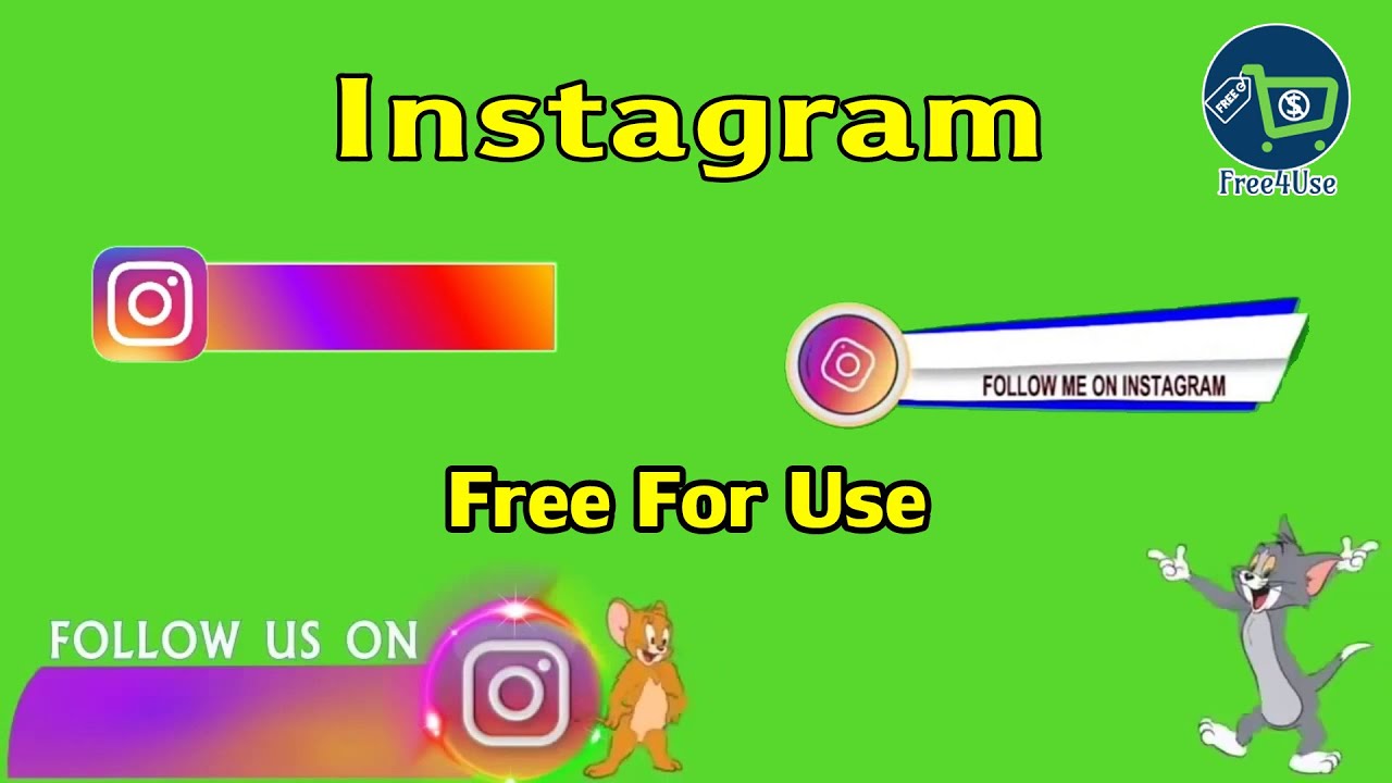 Instagram Follow Me Animation - Green Screen - หน้าจอสีเขียวฟรี ...