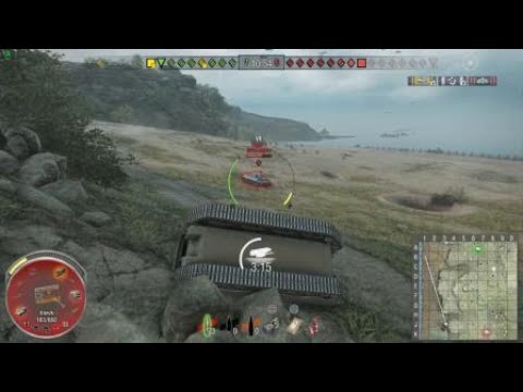 world of tanks: assisting a tank in falling off a cliff - YouTube