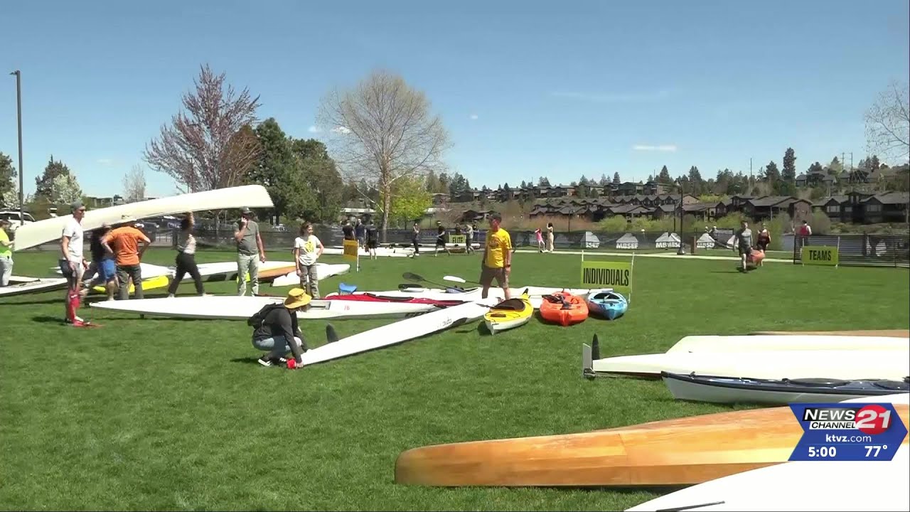 Boats put in position on eve of 45th Pole Pdal Paddle - YouTube