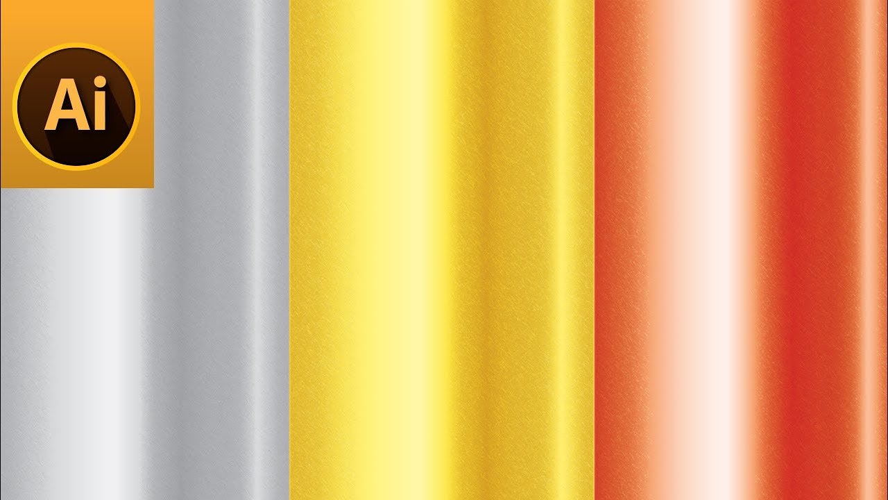 Quick Tips to Make a Gold and Metal Texture in illustrator - YouTube