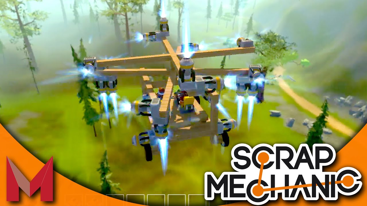 Scrap Mechanic Gameplay - Building a Helicopter w/ DraaxLP! - Ep4 Let's ...