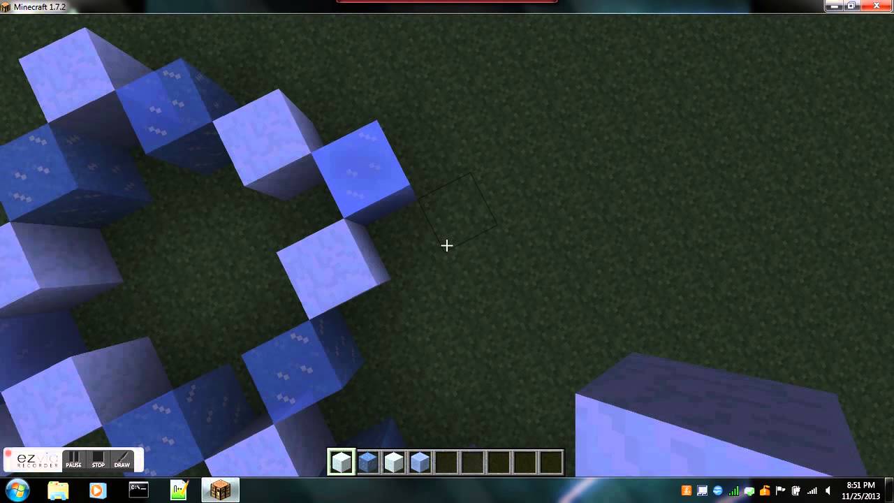How to make snowflakes in minecraft - YouTube