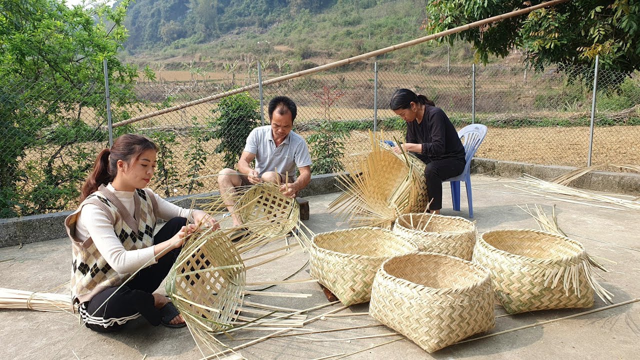 How To knit Handicrafts From Bamboo - Bring to the market to sell l ...