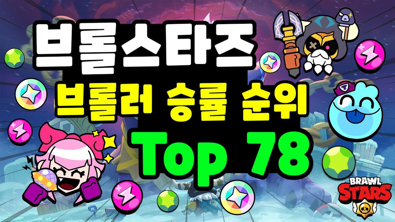 브롤스타즈 브롤러 승률 순위 Top 78 Youtube