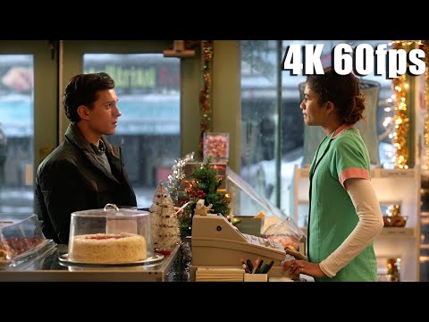 Spider Man  No Way Home   Peter Visits MJ In Store After She Forgot Him   4K 60fps