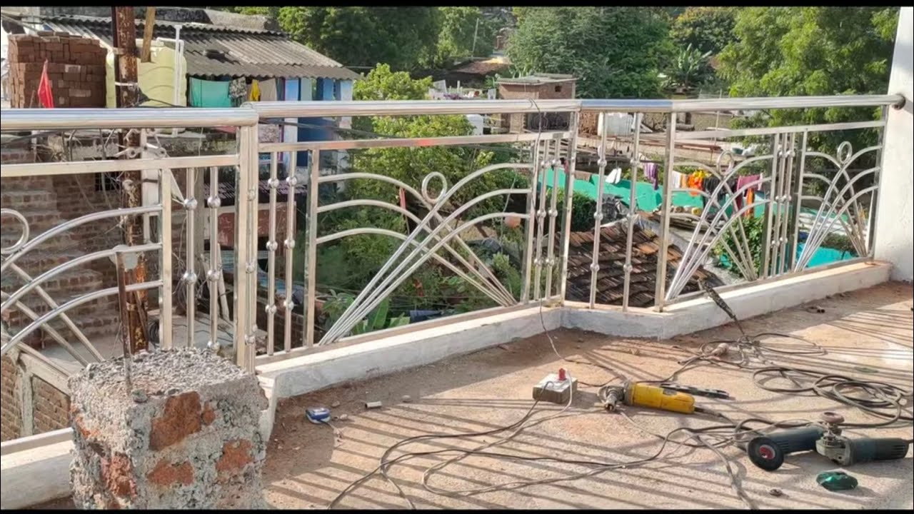 Stainless Steel Balcony Railing Installation || how to Fitt stainless ...