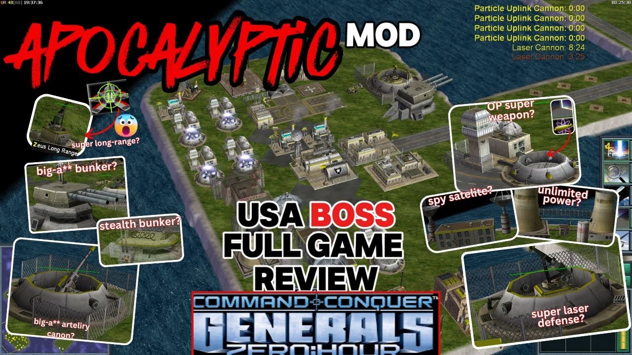 APOCALYPTIC MOD | USA BOSS | FULL REVIEW | COMMAND AND CONQUER ...
