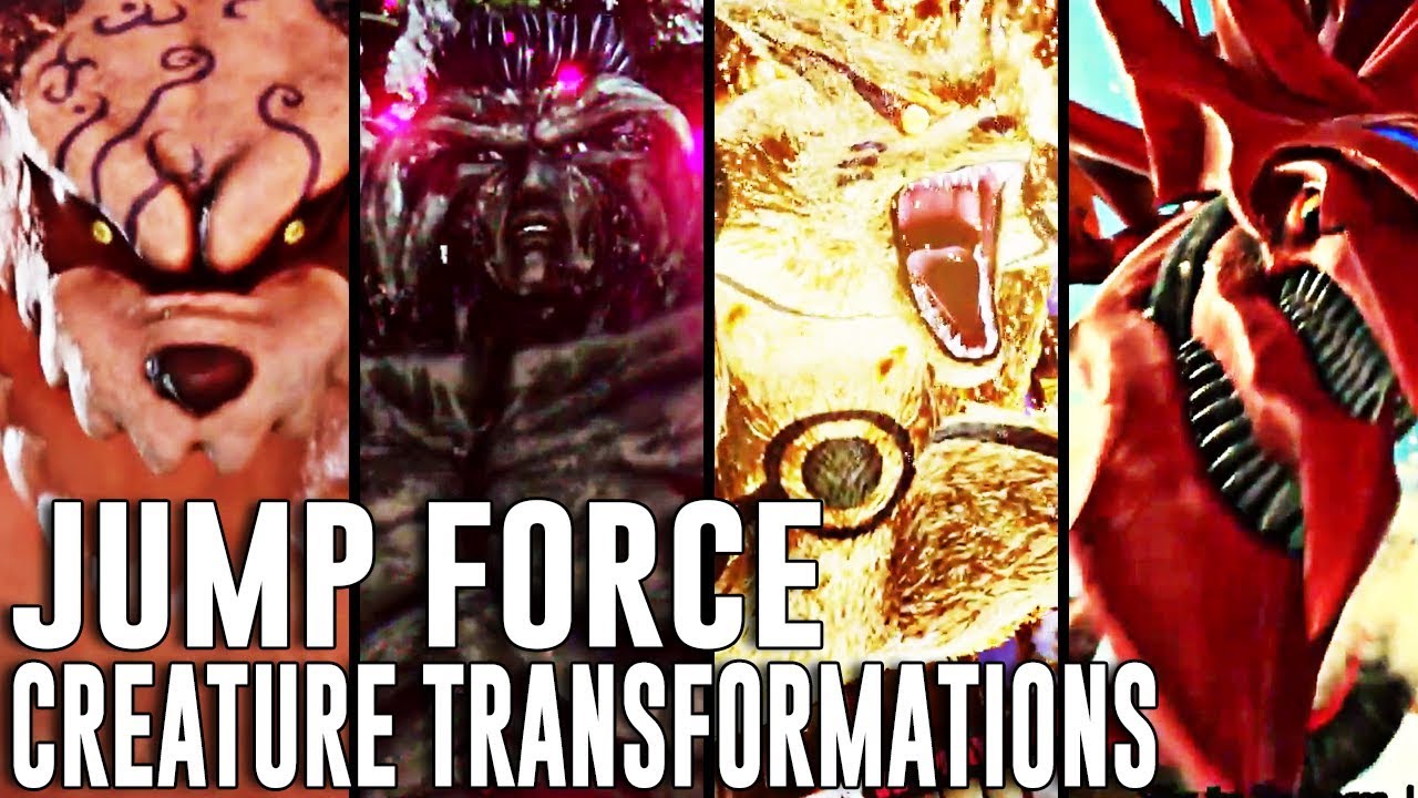 JUMP FORCE - All Creature Transformations Gameplay - YouTube