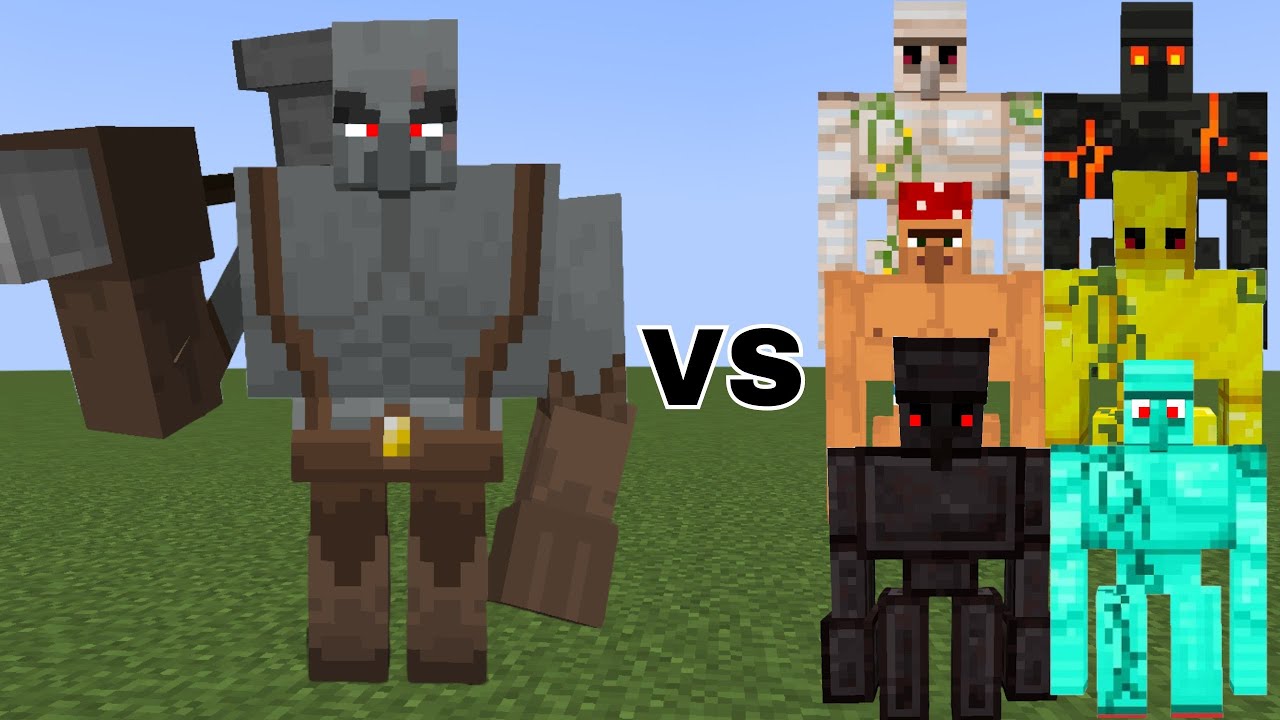 Absorber vs All Golems - Minecraft Mob Battle ||Absorber vs Iron vs ...