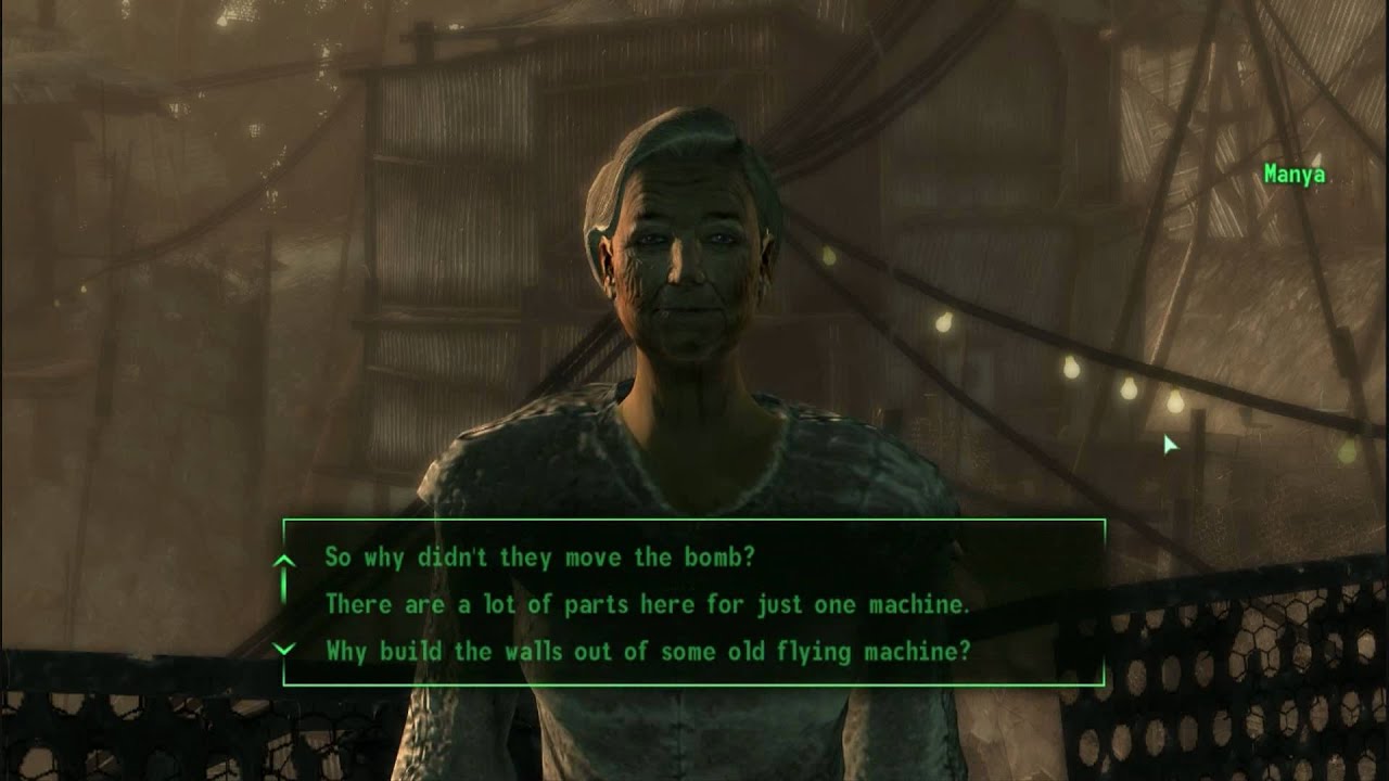 Fallout 3 Megaton part 5 of 7 Megaton History with Manya - YouTube