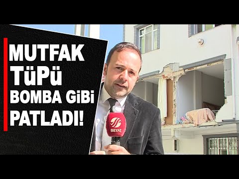 Mutfak tüpü bomba gibi patladı!