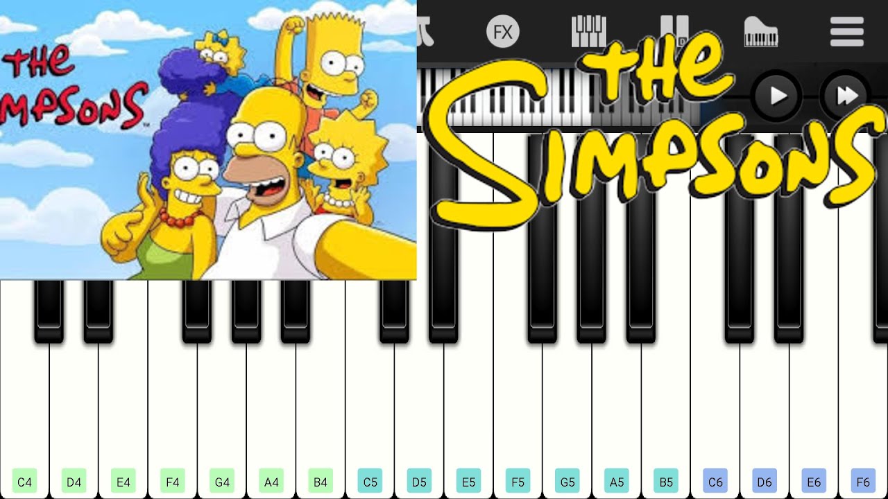 The Simpsons Theme - EASY PIANO TUTORIAL - SOLDIERDIEGO - YouTube