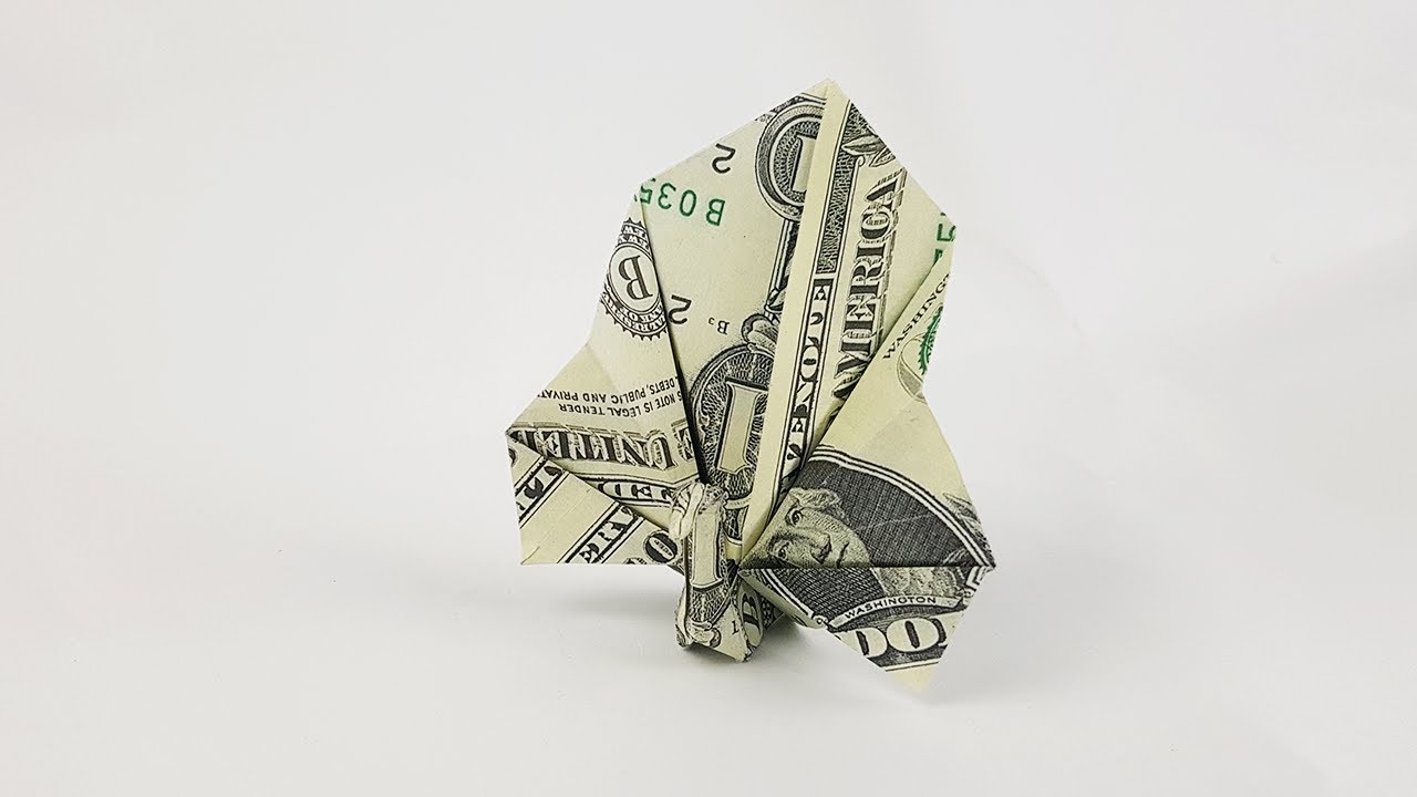 Money Origami Peacock Tutorial - Money Origami Dollar - YouTube