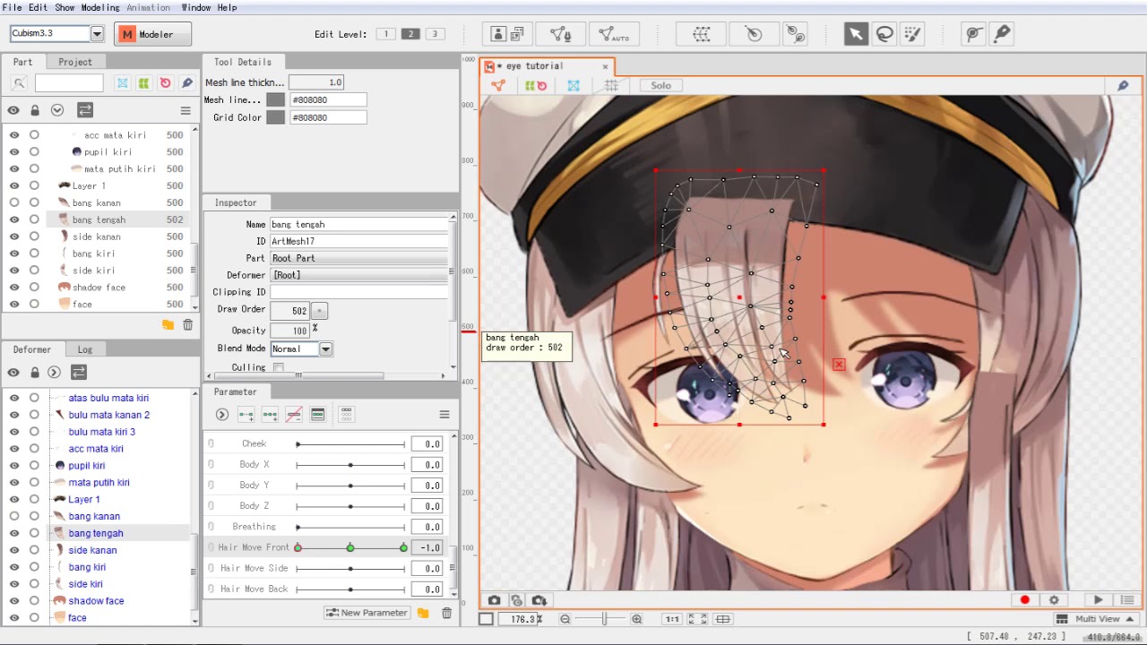 Live2D Hair - YouTube
