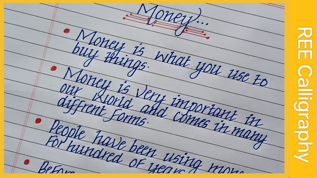 Short Essay On Money l 10 Lines Essay On Money In English l Essay ...