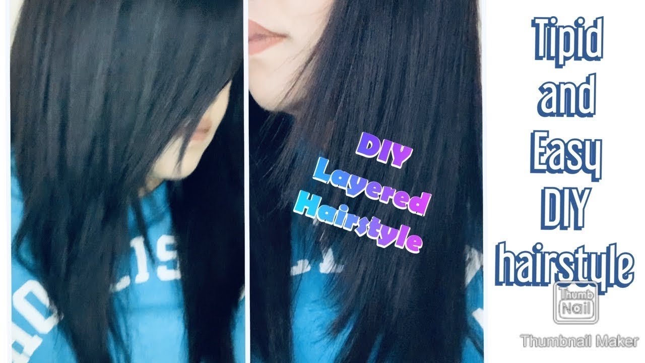 DIY layered haircut - YouTube