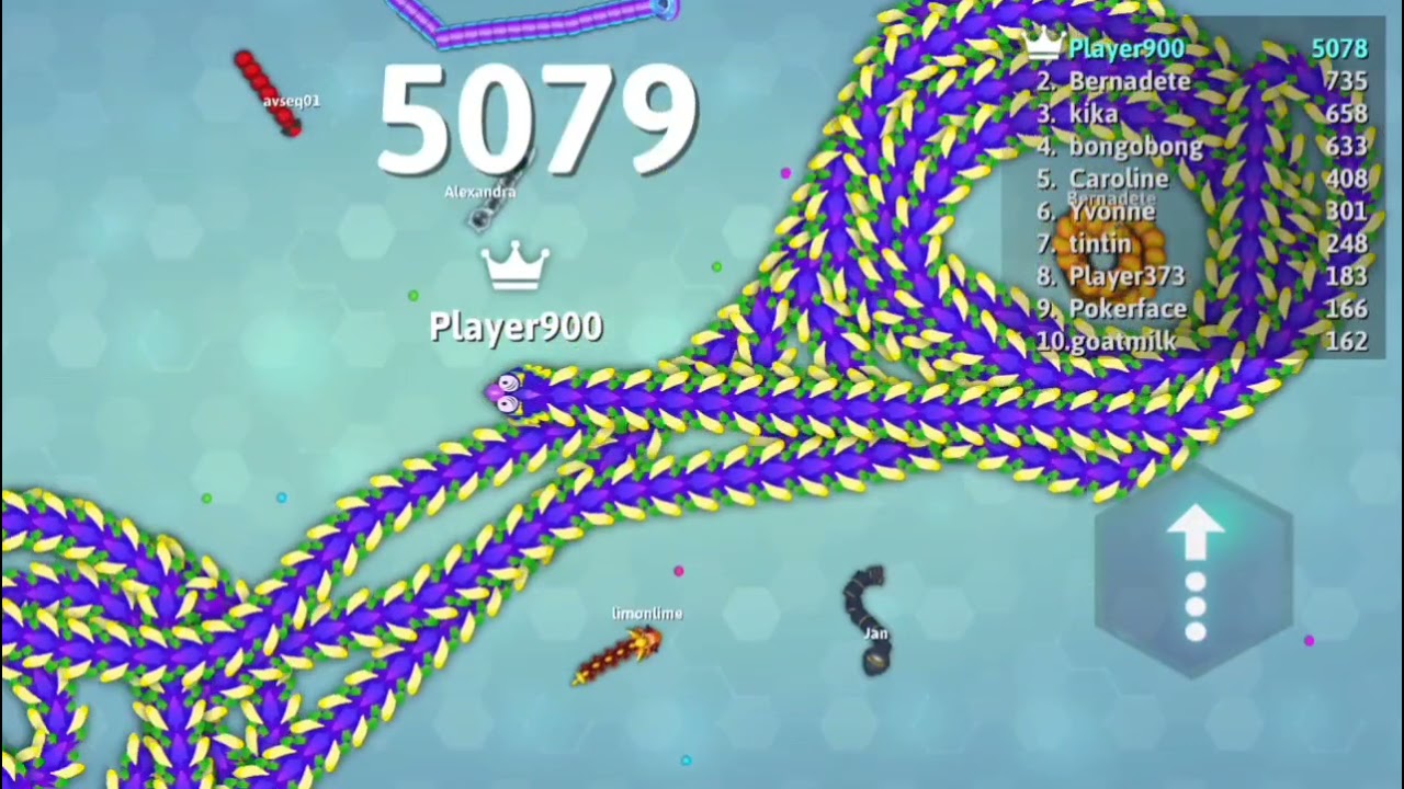 snake.io, jeux de serpent 🐍 la plus grande serpent, regardez jusqu'à la ...
