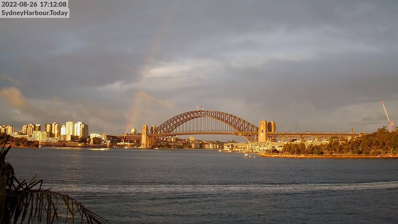 Sunset on the world's most beautiful harbour. Sydney Harbour Bridge ...