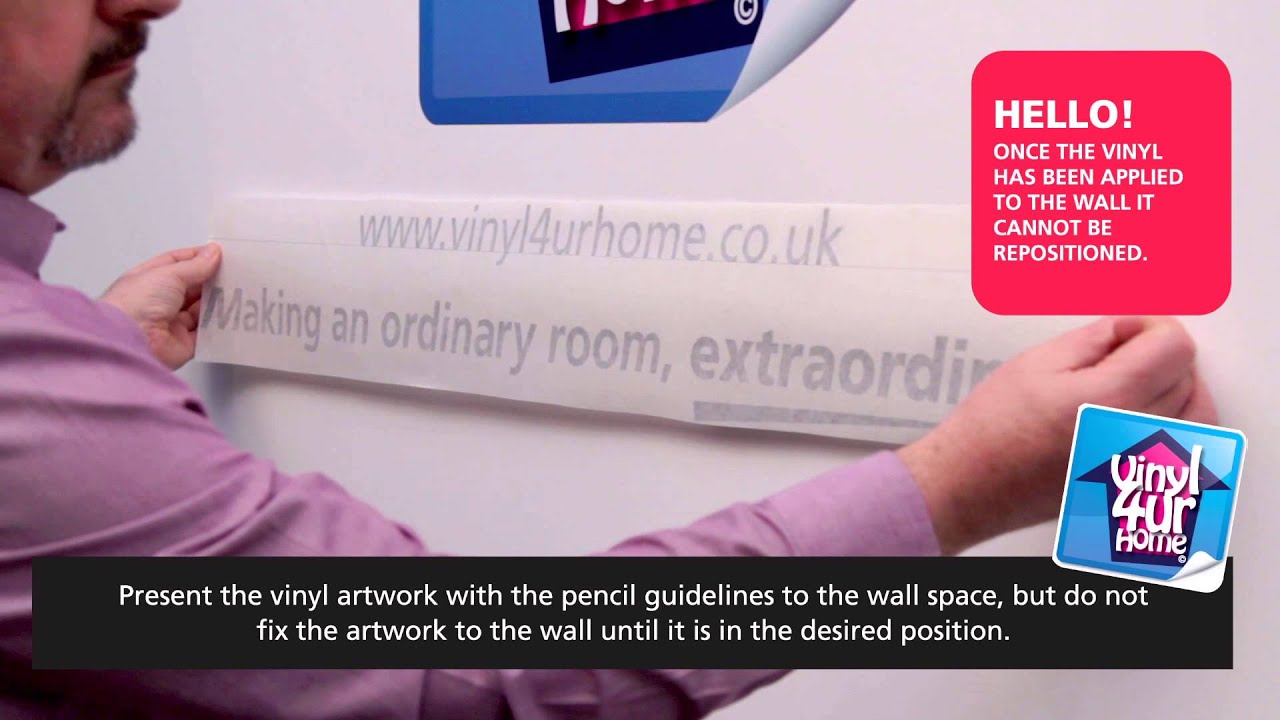Step by step guide on how to apply vinyl lettering to your wall space ...