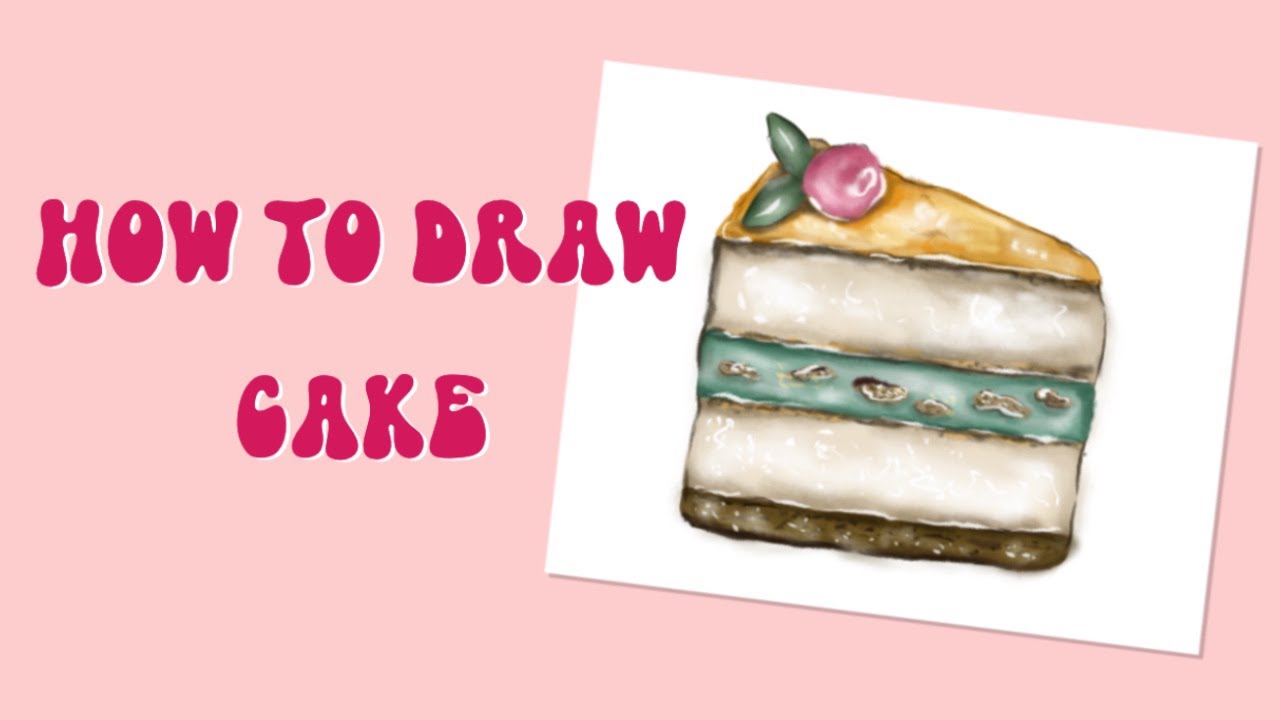 How to draw cake on IPad Procreate drawing #procreateart #cakedrawing # ...