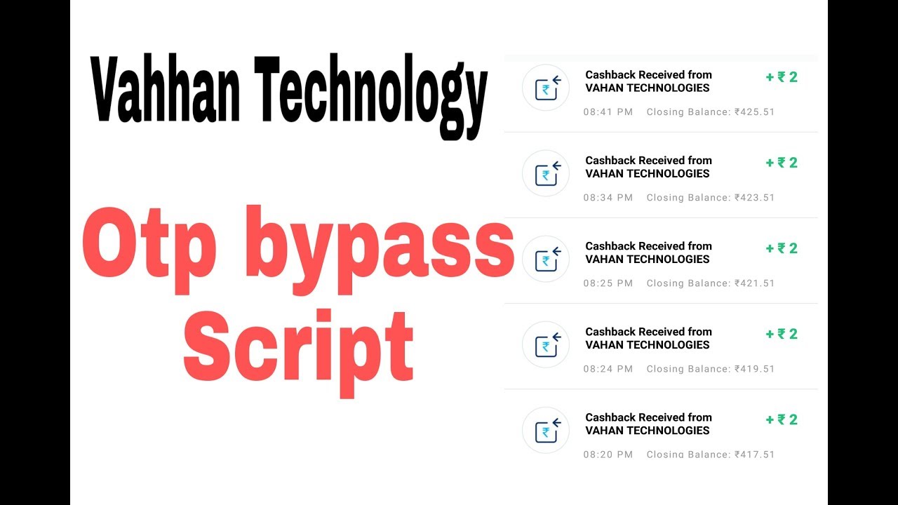 Online OTP BYPASS SCRIPT Vahan Technology - YouTube