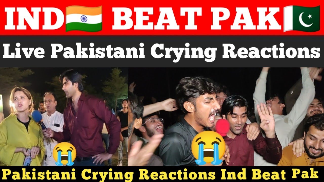 Pakistani Live Crying 😭 Reaction On Last 3 Over When IND🇮🇳 Beat Pak🇵🇰 ...