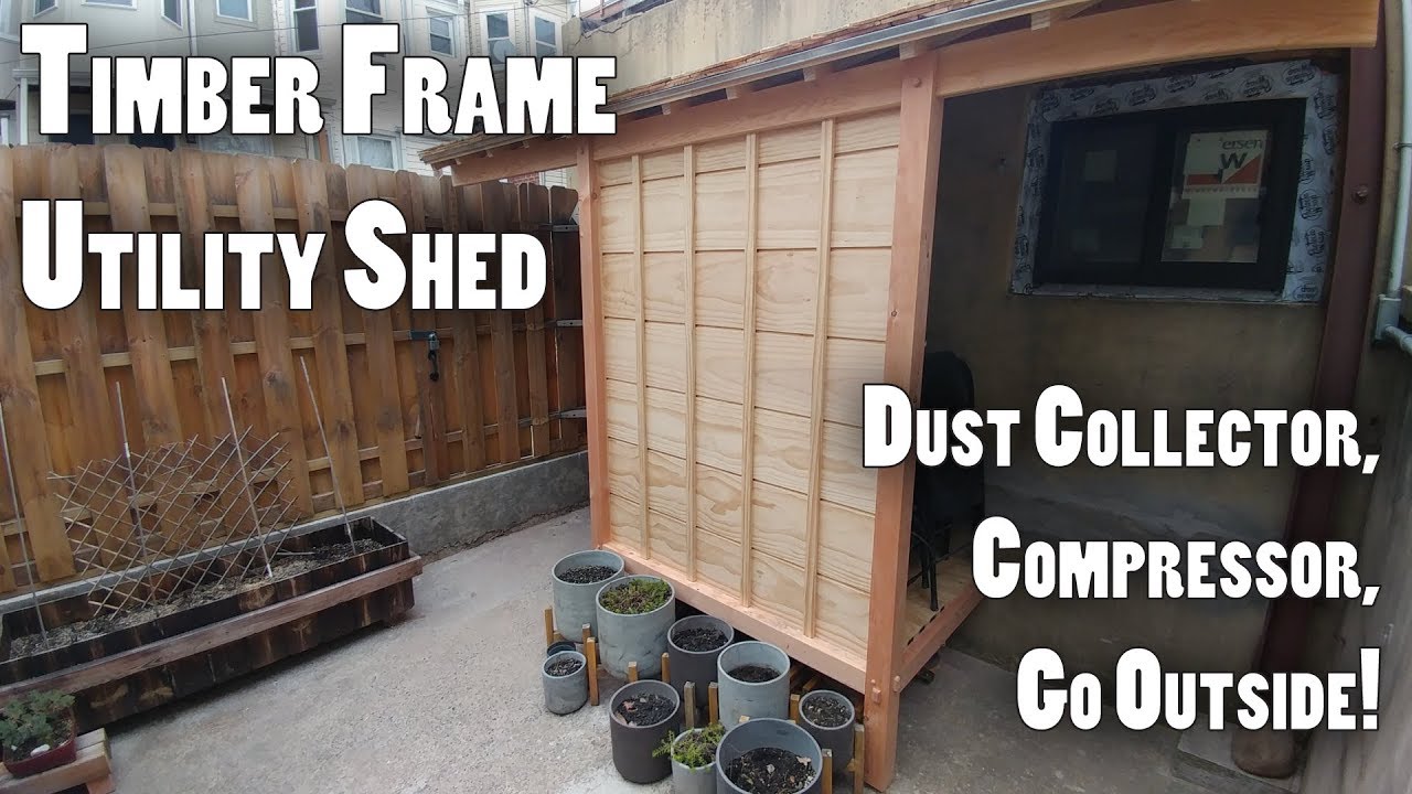 Timber Frame, Japanese Style Utility Shed for Compressor and Dust ...