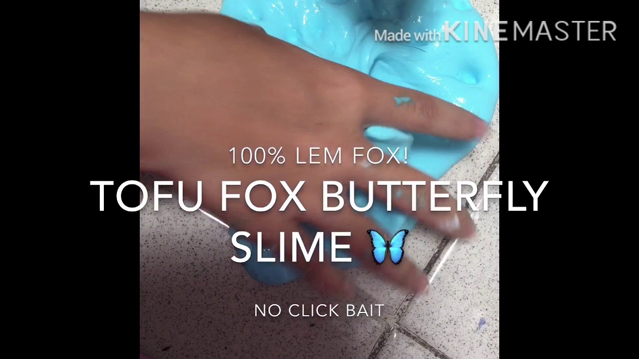 SIMPLY BANGET ! -DIY cara membuat tofu fox butterfly slime! ( 100% ...