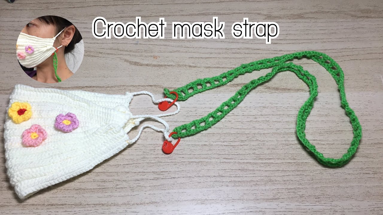 How to make Easy Mask Strap Crochet tutorial | Pikky Diy - YouTube