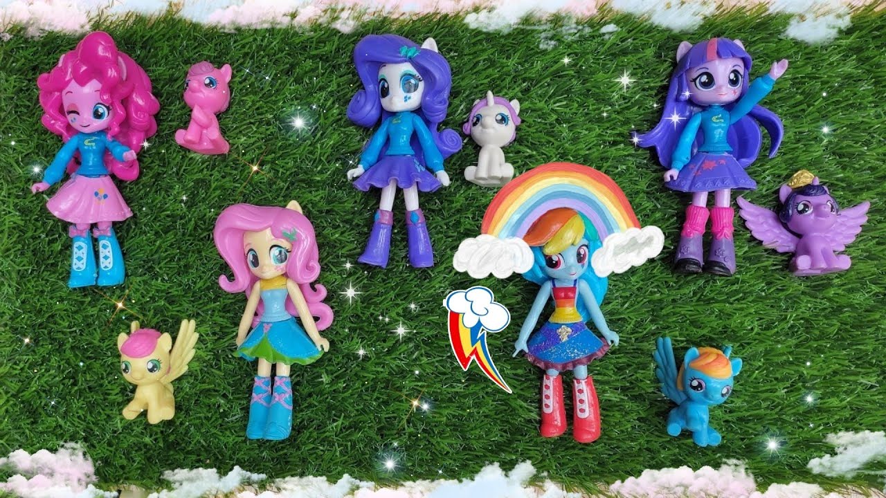 mencocokkan mainan kuda poni barbie dengan bayi kuda poni | my little ...