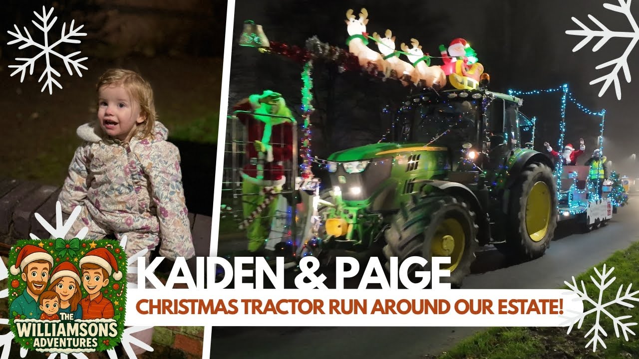 Festive Tractor Run! 🚜 Caverswall Creamery Lights Through Our Estate ...