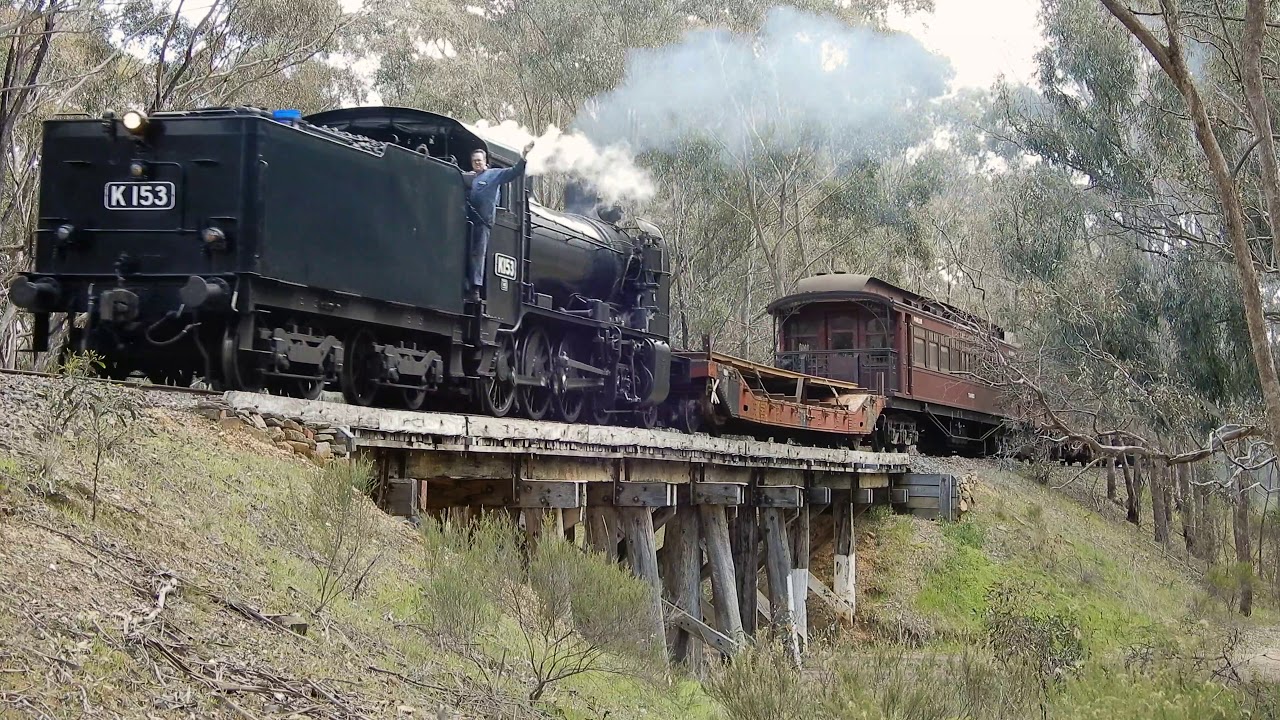K Class Tender First - Victorian Goldfields Railway - K153 - YouTube