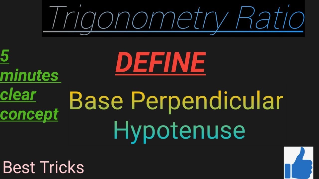 How to Determine Base Perpendicular And Hypotenuse which is Base And ...