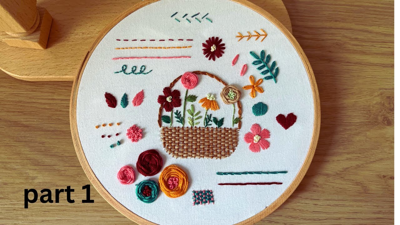 Hand Embroidery - 14 Basic Hand Embroidery Stitches Sampler for ...