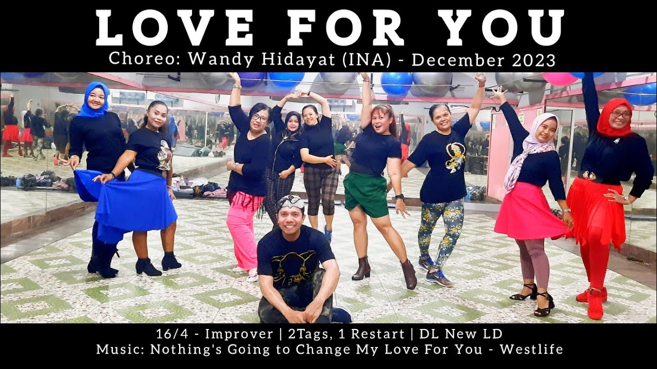 Love For You Line Dance | Improver | Wandy Hidayat (INA) - YouTube