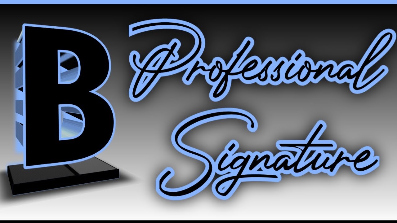 How to draw signature for alphabet B ।। Signature 'B' - YouTube