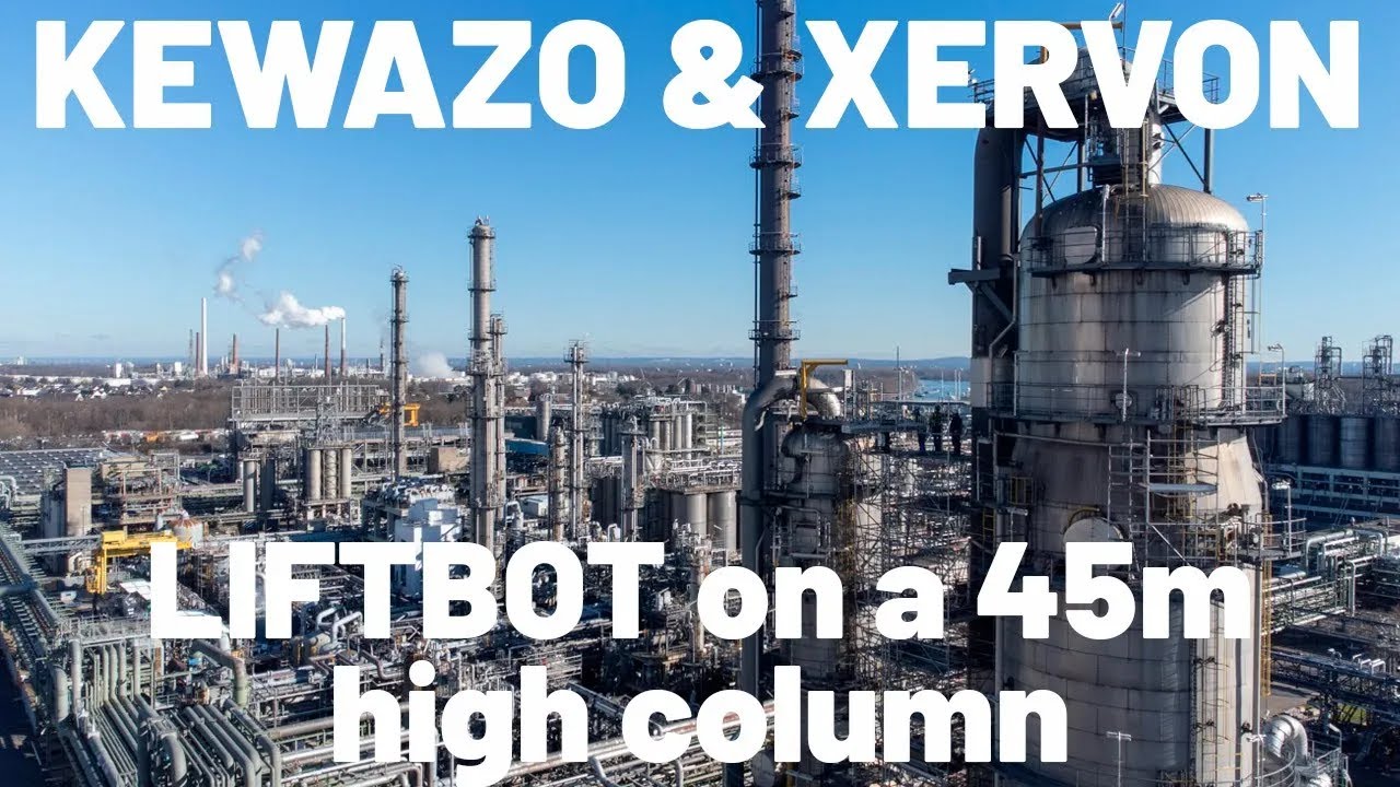 Xervon & KEWAZO: LIFTBOT on a 45m high column - YouTube
