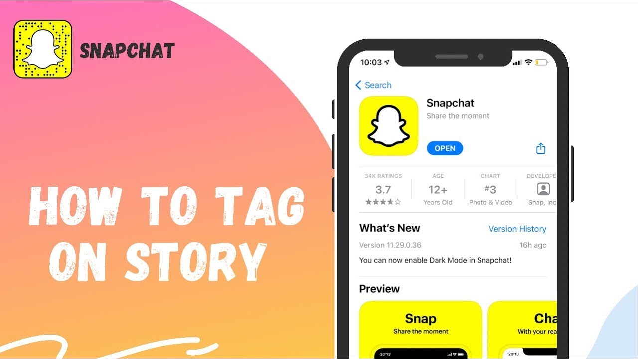 How To Tag On Snapchat Stories? Snapchat Tutorial 2022 - YouTube