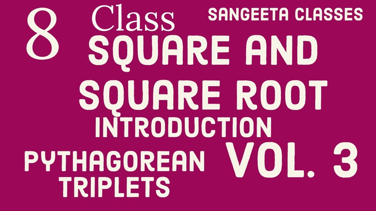 class 8 Pythagorean triplets, - YouTube