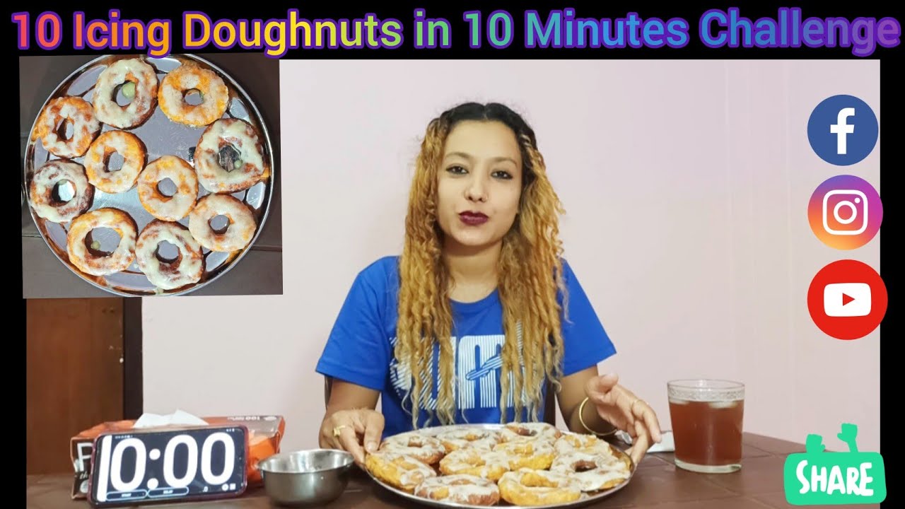 10 Icing Doughnuts Challenge in 10 Minutes ** Yummy Doughnuts ** - YouTube