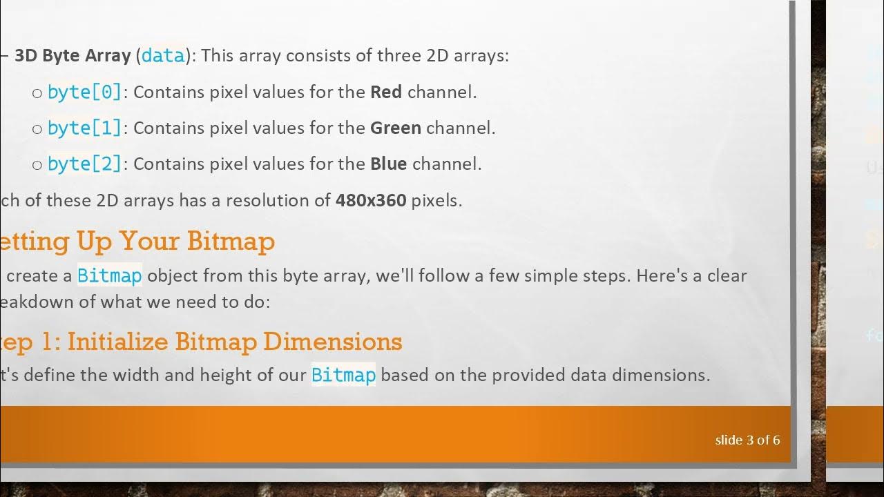 Creating a Java Bitmap Image from a 3D Byte Array: Step-by-Step Guide - YouTube