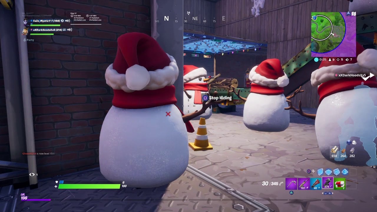 Fortnite SnowMan Challenge - YouTube