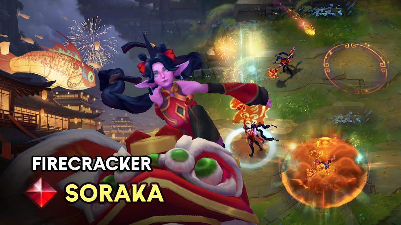 Firecracker Soraka League of Legends Custom Skin Showcase - YouTube