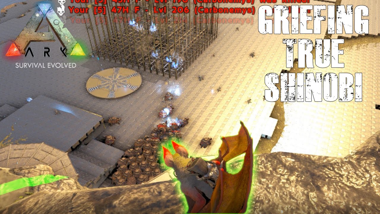 Ark Survival: GRIEFING TRUE SHINOBI - YouTube