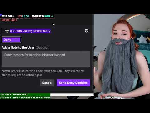 Amouranth reads  Ban Appeals