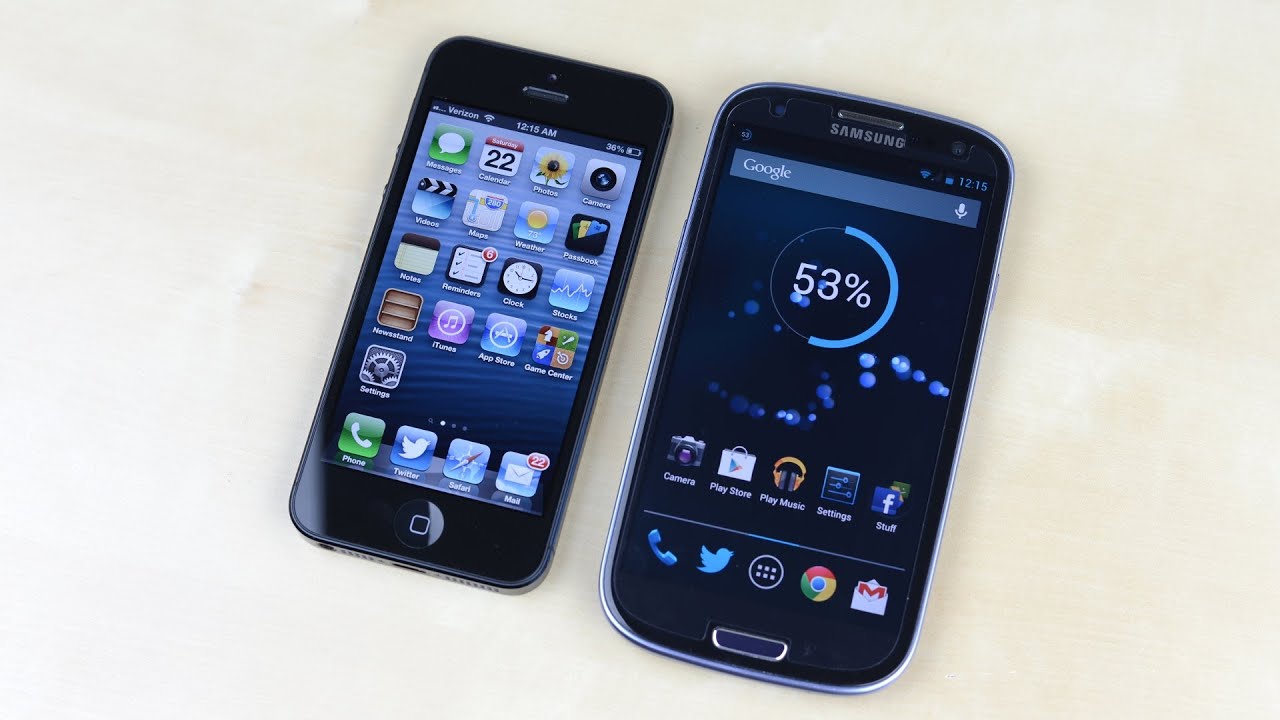 iPhone 5 vs Galaxy S3 Speed Test! - YouTube